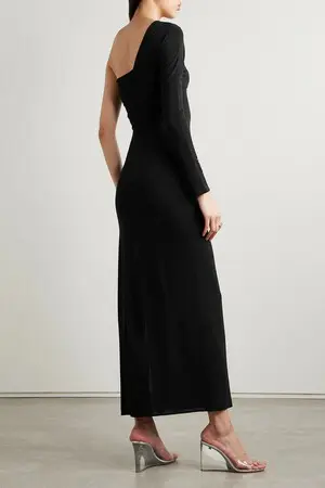 COURREGES Onesleeve Twisted Stretch-jersey Maxi Dress