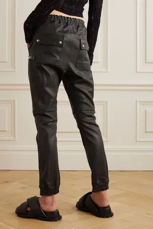 Rick Owens Leather-blend Tapered Pants