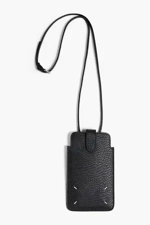 MAISON MARGIELA Pebbledleather Phone Case - Black