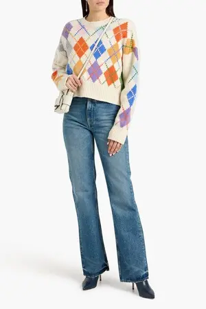 Acne Studios Distressed High-rise Straight-leg Jeans