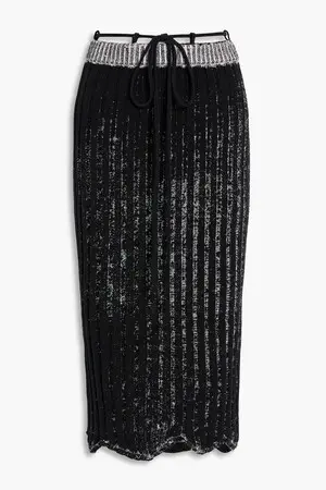Acne Studios Ribbed Cotton-blend Midi Skirt