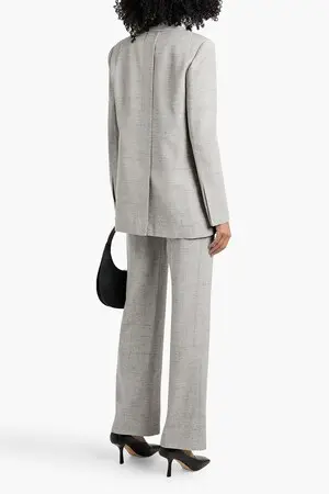 Proenza Schouler Hadley Double-breasted Tweed Blazer - Light Gray