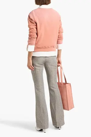 Acne Studios Gingham Linen-blend Jacquard Flared Pants
