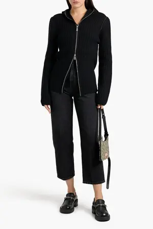 Acne Studios Cropped High-rise Straight-leg Jeans