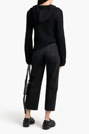Acne Studios Cropped High-rise Straight-leg Jeans