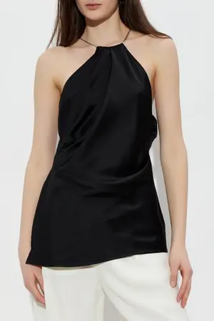 Victoria Beckham Satin Draped Top