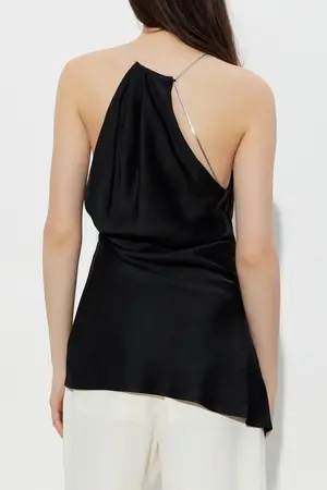 Victoria Beckham Satin Draped Top