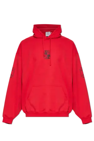 Vetements Graphic Oversized Hoodie - Red