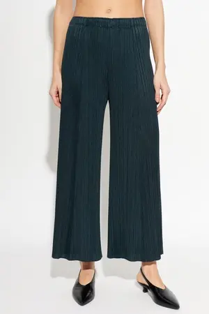 Issey Miyake Pleated Trousers - Green