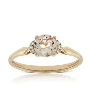 Benbridge 14k Rose Gold Morganite And Diamond Ring - Pink