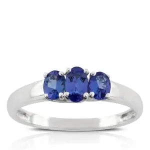Benbridge Oval Tanzanite Three-stone Ring - Blue