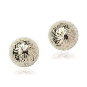Benbridge Brite Cut Stud Earrings - Wg