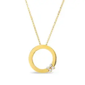 Roberto Coin Love In Verona Diamond Circle Of Life Necklace - Yg