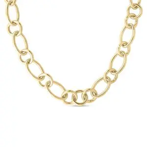 Roberto Coin 18k Yellow Gold Alternating Link Chain Necklace - Yg