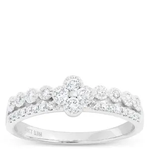 Benbridge Two-row Diamond Cluster Ring - Wg