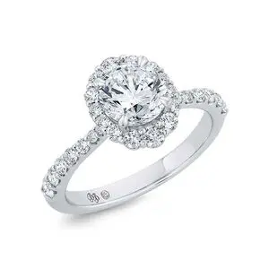 BELLA PONTE 14k White Gold Diamond Engagement Ring Setting - G-h