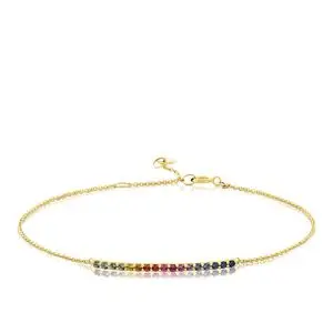 Benbridge Rainbow Sapphire Bar Bracelet - Multicolored