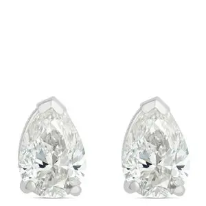 Benbridge 1 Ctw Pear Diamond Solitaire Stud Earrings - Wg
