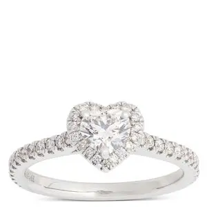 IKUMA Heart Shaped Diamond Halo Engagement Ring - Wg