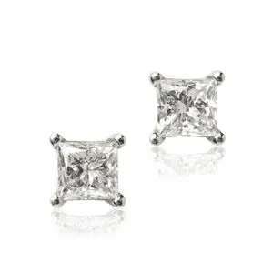 Benbridge Princess Cut Diamond Stud Earrings - H-j