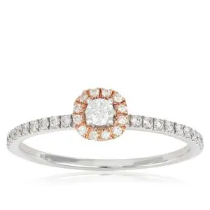 Benbridge 14k Two-tone Diamond Halo Ring - Tt