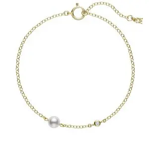 Mikimoto Akoya Pearl And Diamond Bracelet - White