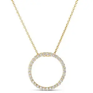 Benbridge Circle Diamond Pendant Necklace - H-i