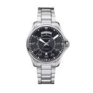 Hamilton Khaki Aviation Pilot Day Date Auto Watch - Stainless Steel
