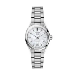 Tag Heuer Carrera Automatic Watch With Marble Dial, 29mm - Stainless Steel