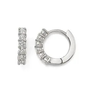 Roberto Coin Perfect Diamond Hoop Earrings - Wg