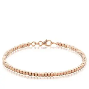 Benbridge 14k Rose Gold Diamond Cut Bead Bracelet - Rg