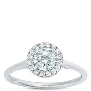SIGNATURE Ben Bridge Diamond Halo Ring - Wg