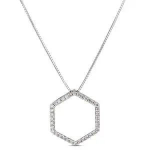 Benbridge Diamond Hexagon Pendant Necklace - H-i