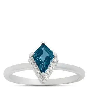 Benbridge Kite Topaz And Diamond Ring - Blue