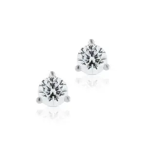 SIGNATURE Ben Bridge 18k White Gold 1/2 Ctw Diamond Stud Earrings - Wg