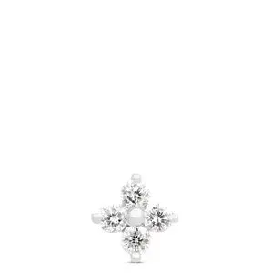 Benbridge Four Diamond Flower Single Stud Earring - Wg
