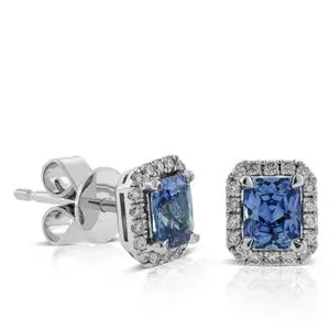 Benbridge Sapphire And Diamond Earrings - Blue