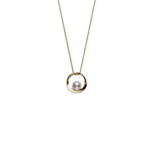 Mikimoto Akoya Cultured Pearl Circle Pendant - White