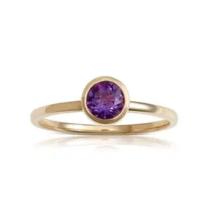 Benbridge 14k Yellow Gold Amethyst Ring - Purple