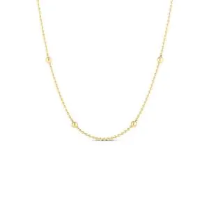 Roberto Coin 18k Yellow Gold Beaded Chain Necklace - Yg