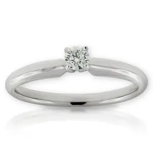 IKUMA 14k White Gold Canadian Diamond Solitaire Ring - Wht