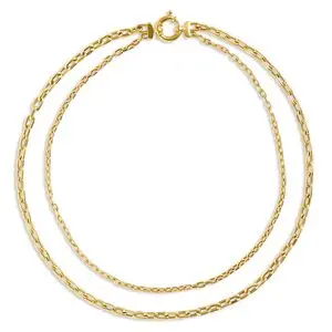 TOSCANO Double Strand Link Necklace, 14k Yellow Gold - Yg