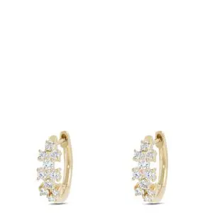 Benbridge 14k Yellow Gold Diamond Hoop Earrings - H-j