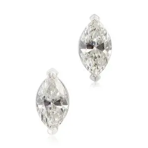 Benbridge 1 Ctw. Marquise Diamond Stud Earrings - Wg