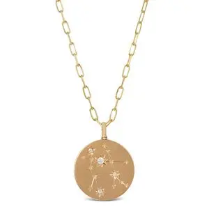 IKUMA Canadian Diamond Gemini Zodiac Pendant Necklace - Yg