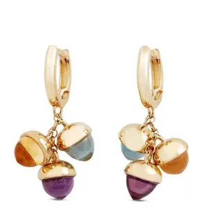 TOSCANO Gemstone Dangle Earrings In 14k Yellow Gold - Multicolored