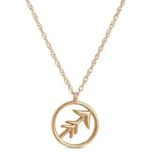 Benbridge Sagittarius Zodiac Sign Pendant Necklace - Yg