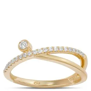 Benbridge Split Circle Diamond Ring - Near Colorless