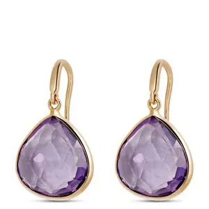 Benbridge Rose Cut Amethyst Earrings - Purple