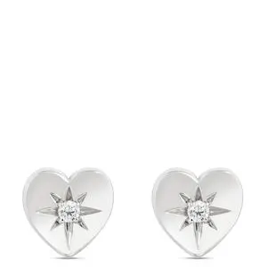 IKUMA Canadian Diamond Heart Stud Earrings - Ss